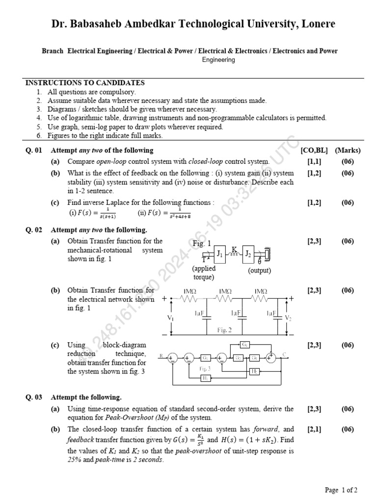 Control Systems Engineering | PDF | Control Theory | Function (Mathematics)