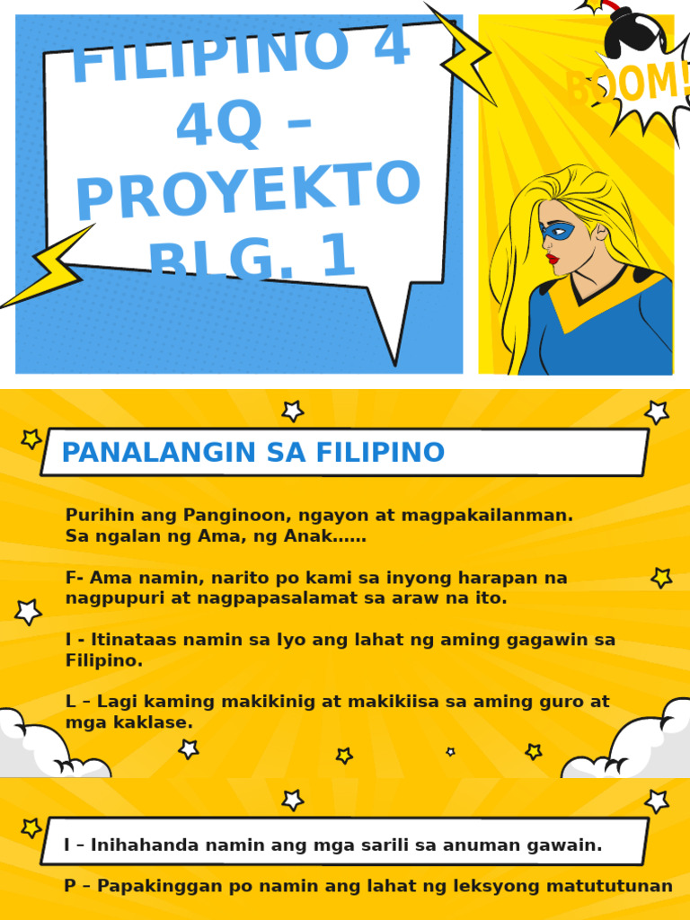 Filipino Grade 4 - Proyektong Komiks | PDF