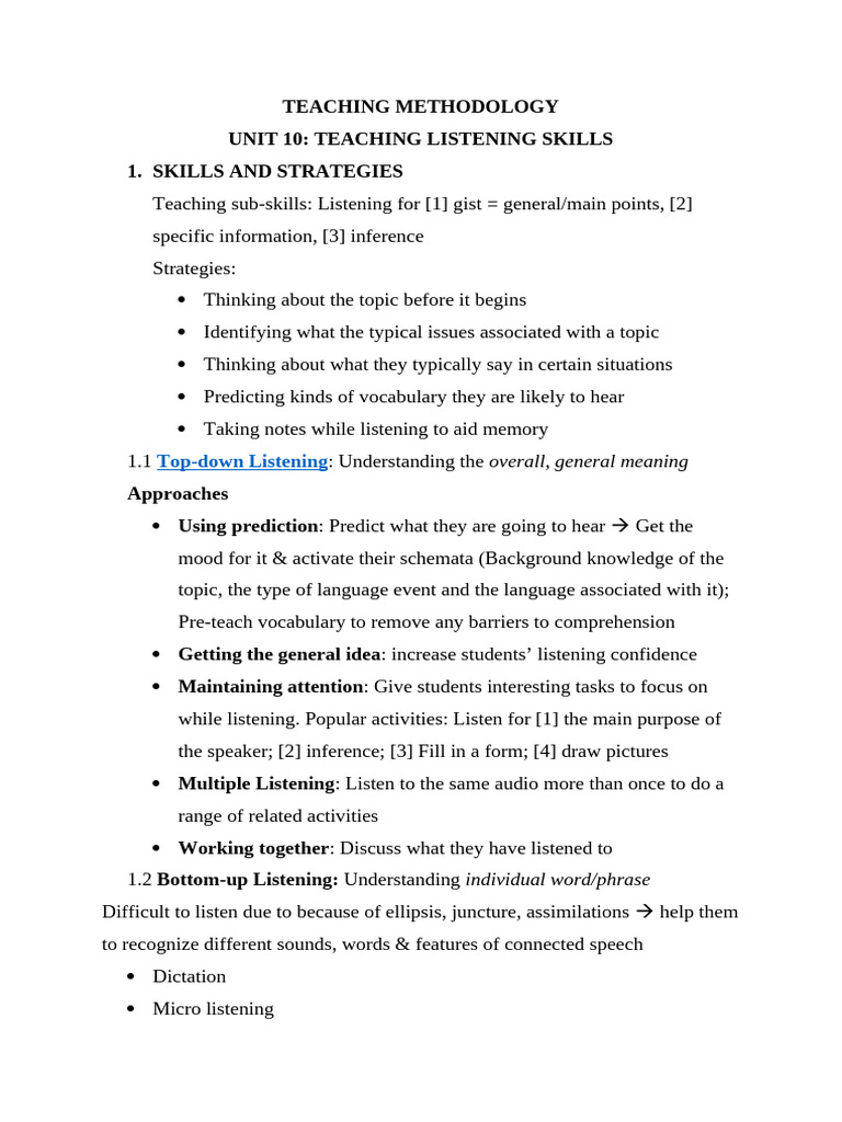 Unit 10 Listening Skills | PDF | Reading Comprehension | Linguistics
