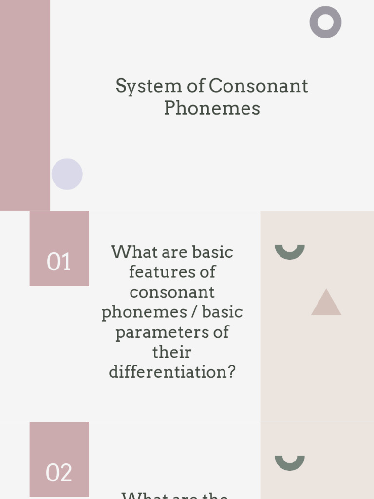 3-System of Consonant Phonemes | PDF | Consonant | Phonetics