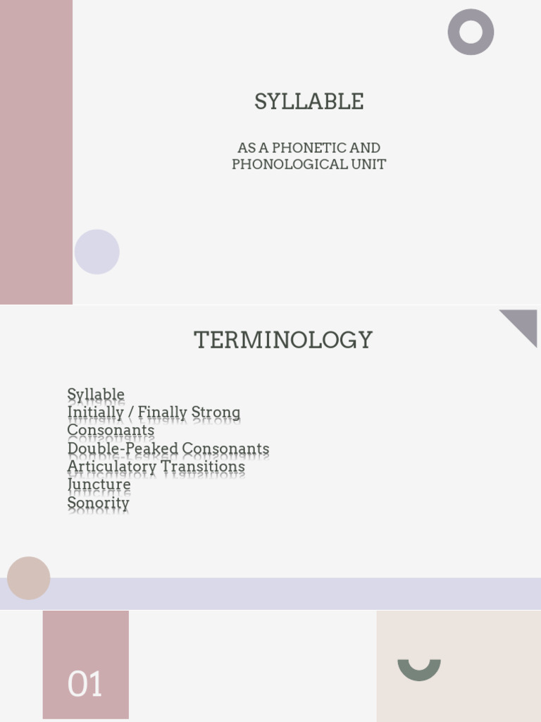 Syllable As A Phonetic and Phonological Unit | PDF | Syllable | Consonant