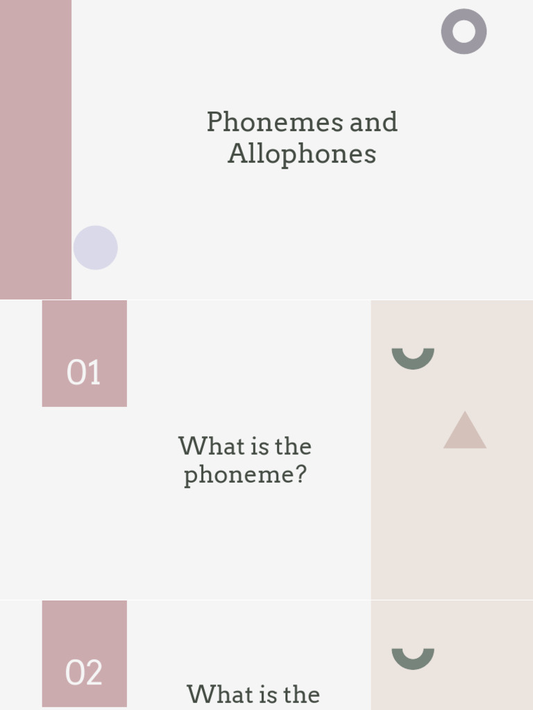 2 Phonemes+and+Allophones | PDF | Phoneme | Sound