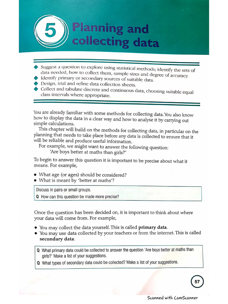 CH 5. Planning & Collecting Data | PDF