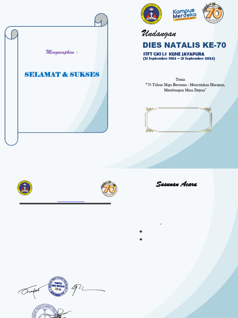 Undangan Dies Natalis Alumni | PDF