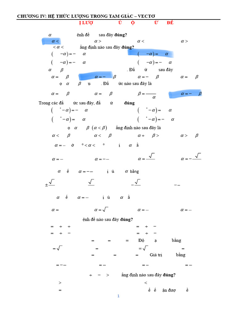 TN3 - Chương Iv - Bài 1. Định Lý Sin Và Cosin | PDF