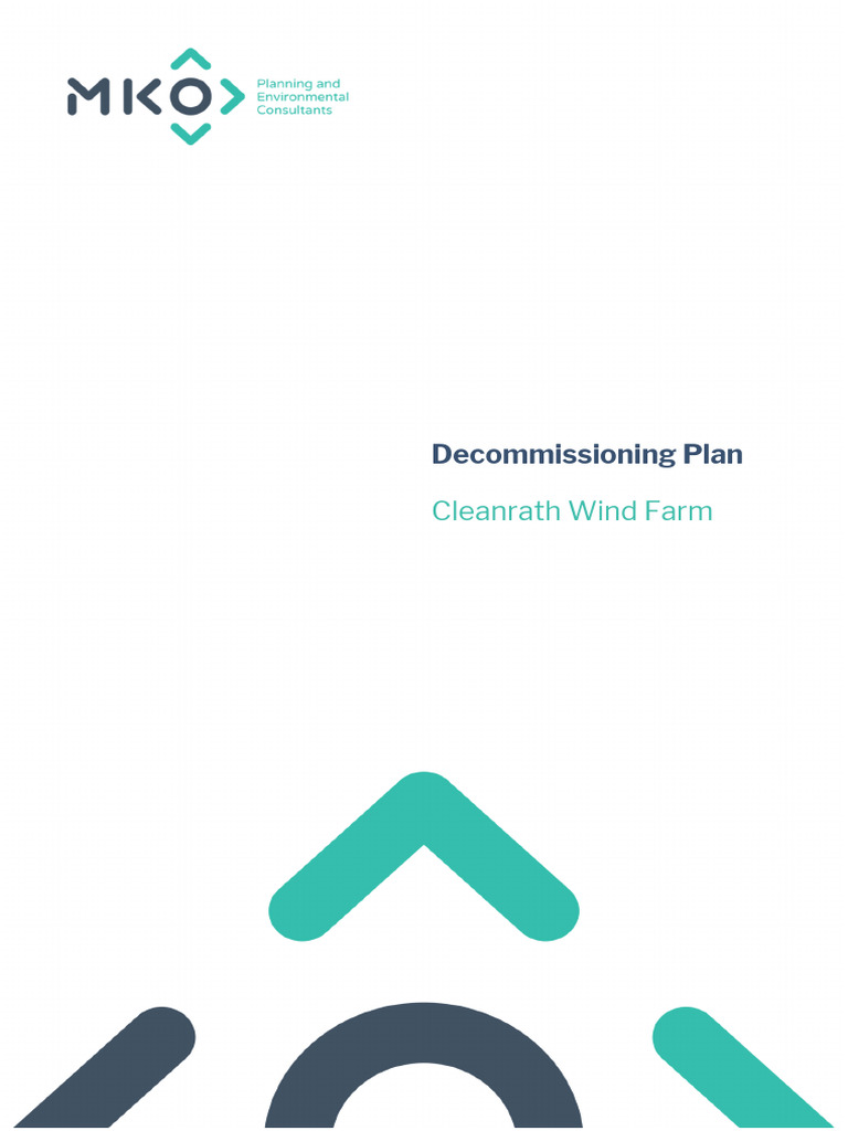 Appendix 4-9 Decommissioning Plan | PDF | Waste | Waste Management