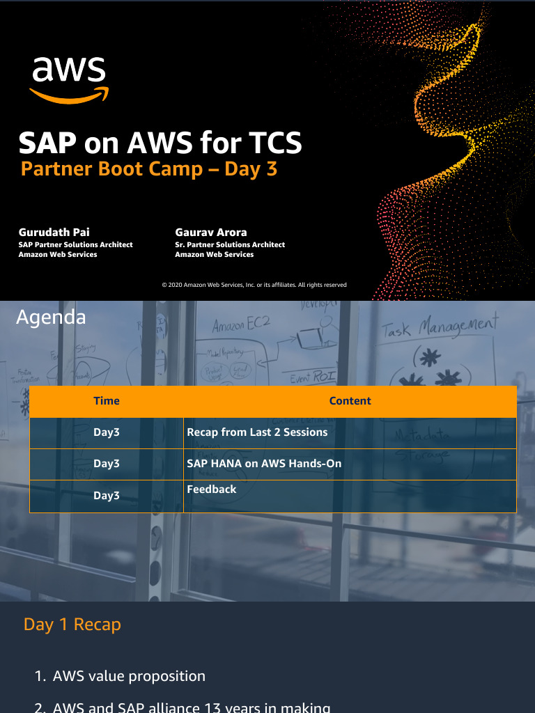 Day3_Recap_and_HANA_HandsOn | PDF | Amazon Web Services | Computer Science