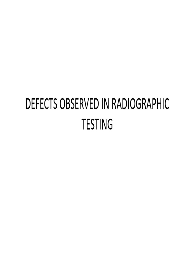 2.1 Radiographic-Defects | PDF