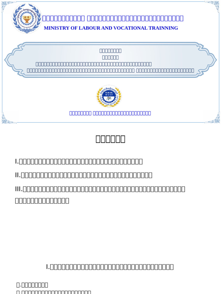 Ministry of Labour and Vocational Trainning | PDF