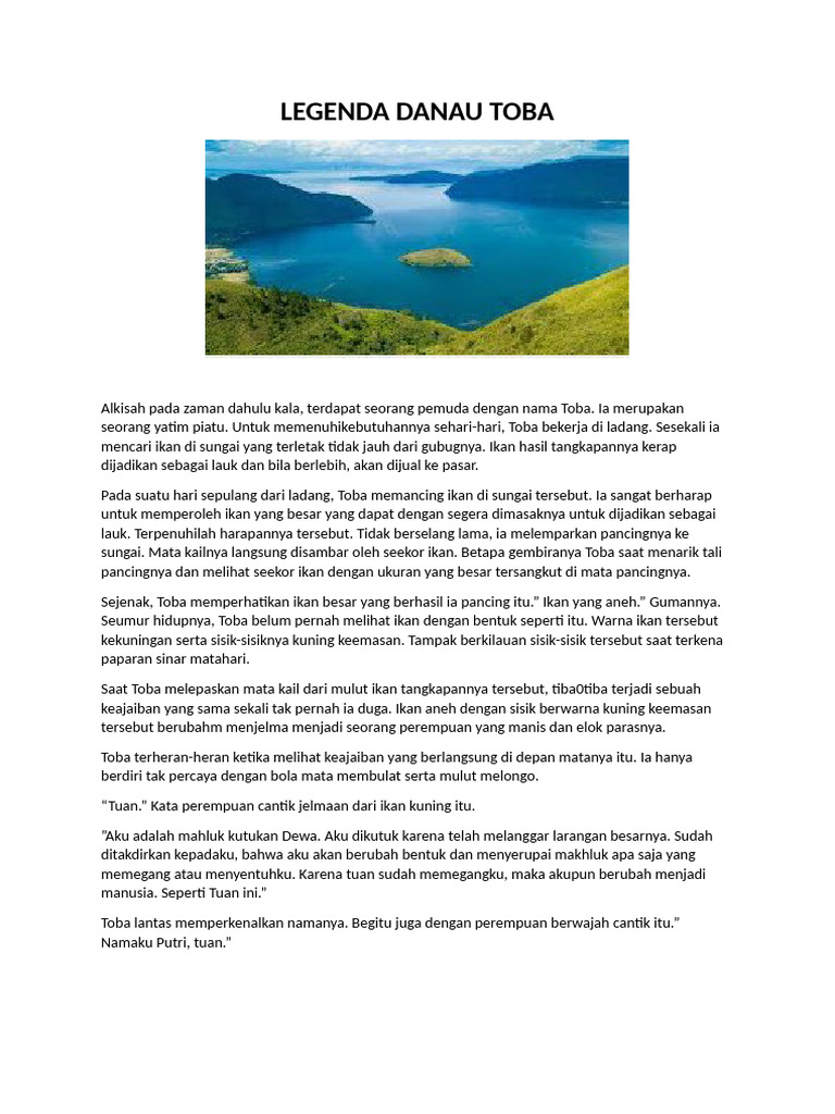 Legenda Danau Toba | PDF