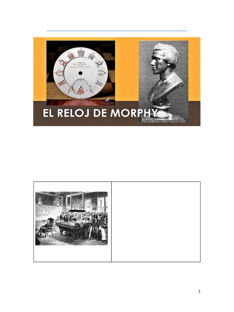 El Reloj de Morphy | PDF | Ajedrez | Juegos de estrategia abstractos