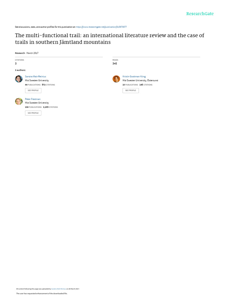 Etour-Report2017 1 Trails | PDF | Trail | Systematic Review