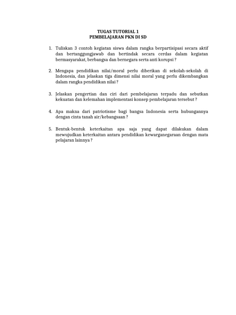 Tugas Tutorial 1 | PDF