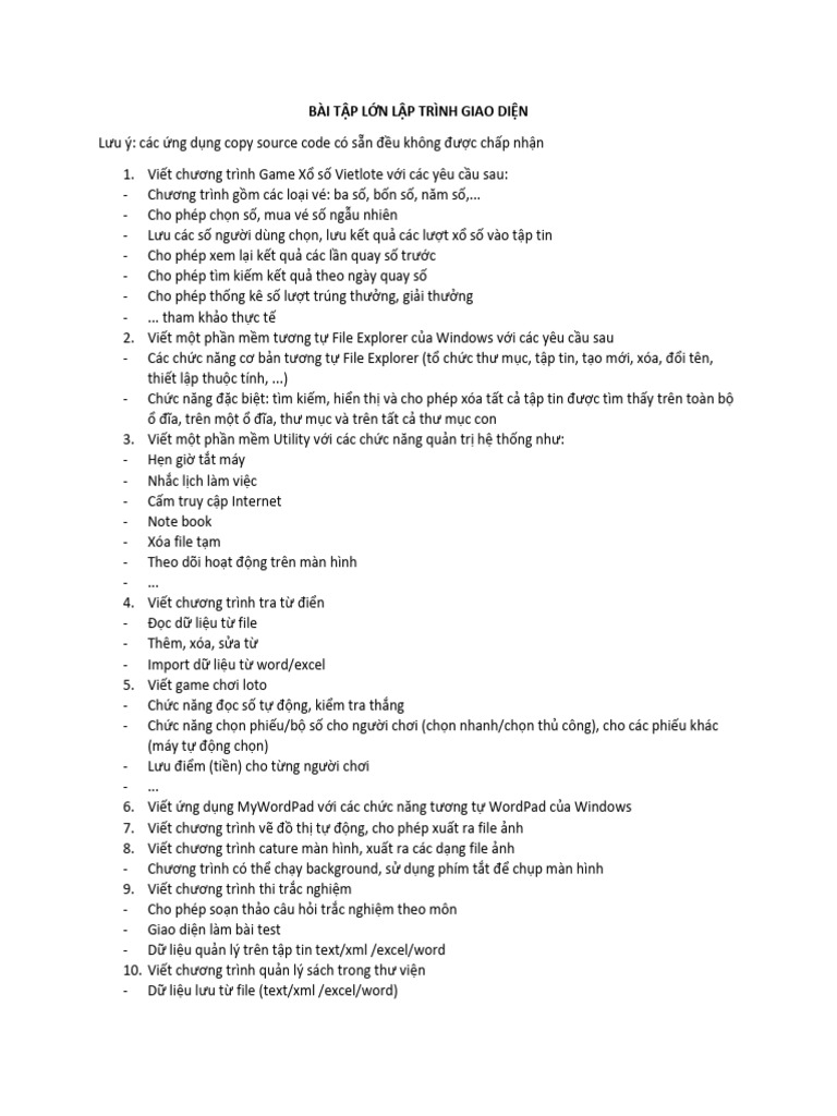 Detai BaitapLon2022 | PDF