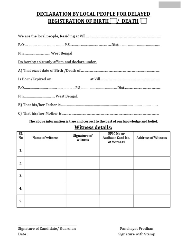 Local People Declaration | PDF