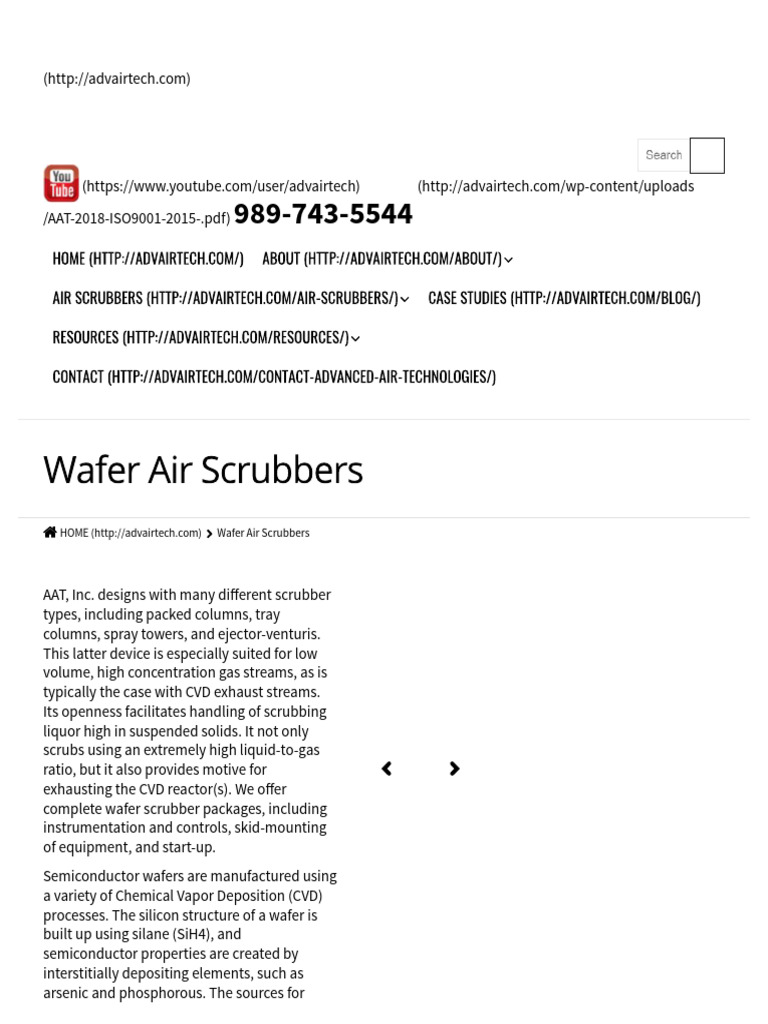 Wafer Scrubber Solutions for CVD Processes | PDF | Chemical Vapor ...