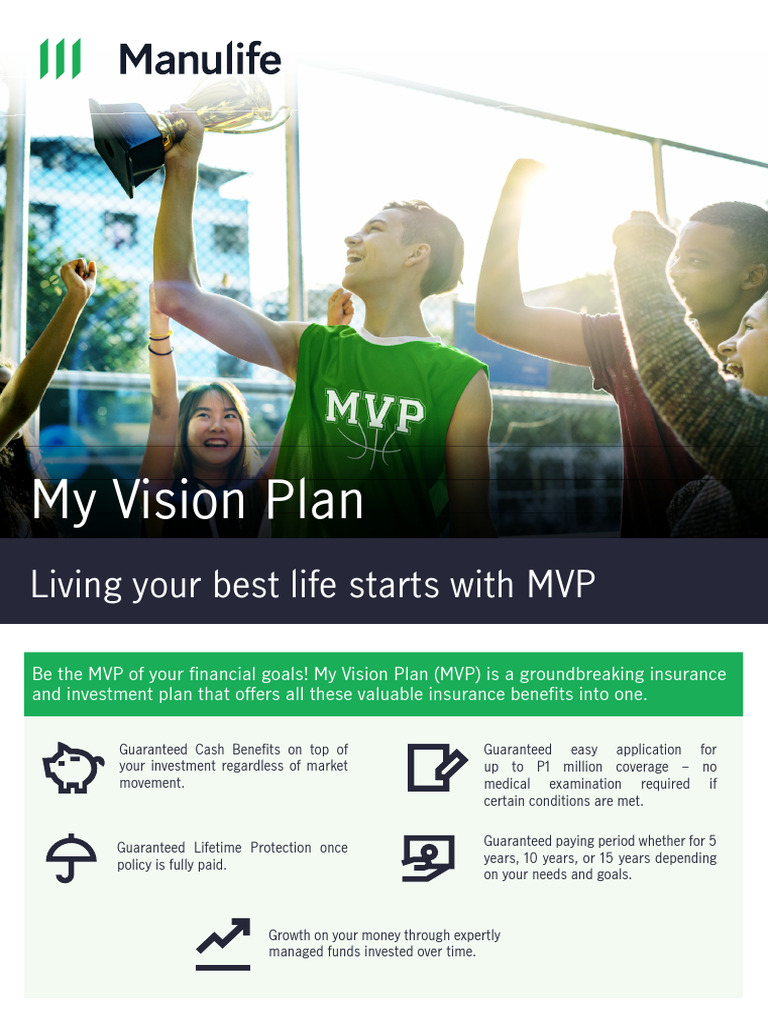 Manulife My Vision Plan Product Brochure | PDF | Business | Private Sector