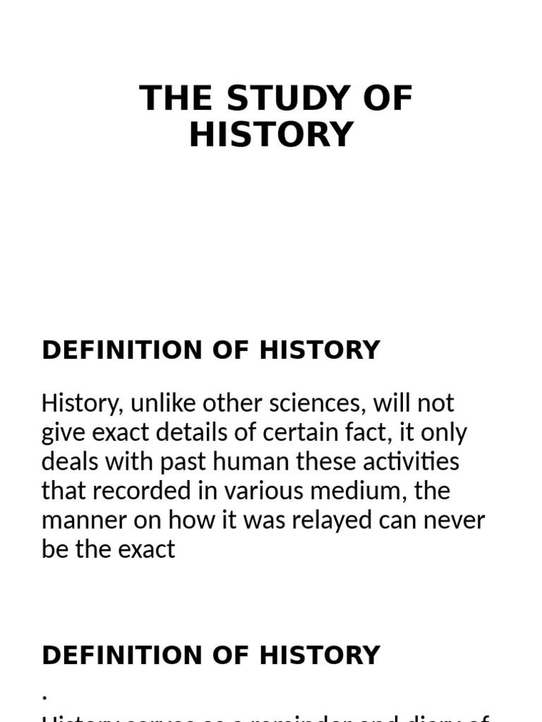 The Study of History | PDF | Social Sciences | Science