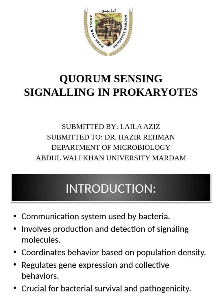 Quorum Sensing | PDF