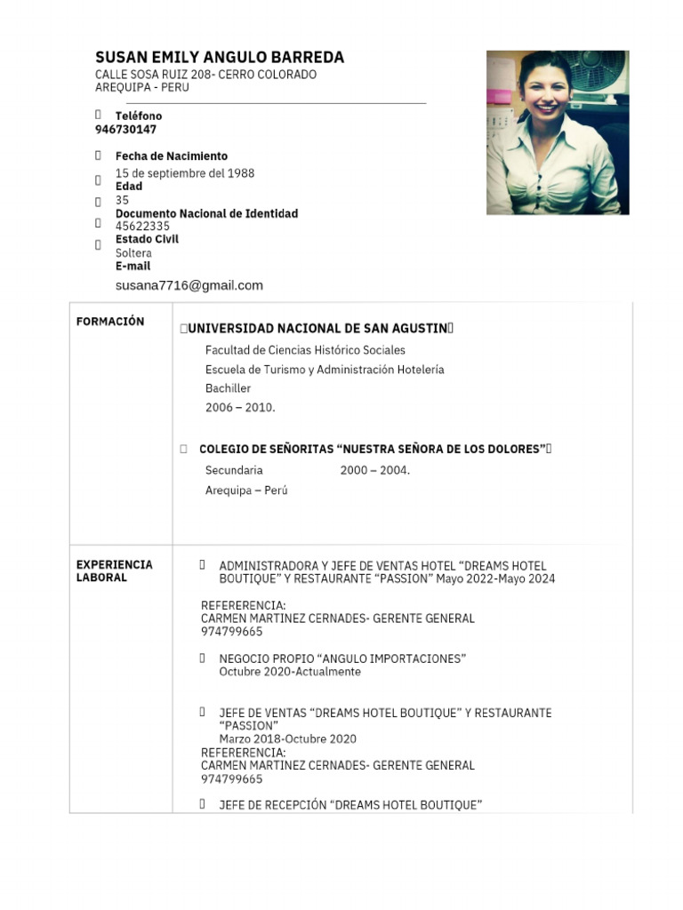 CV Susan Angulo (2) | PDF