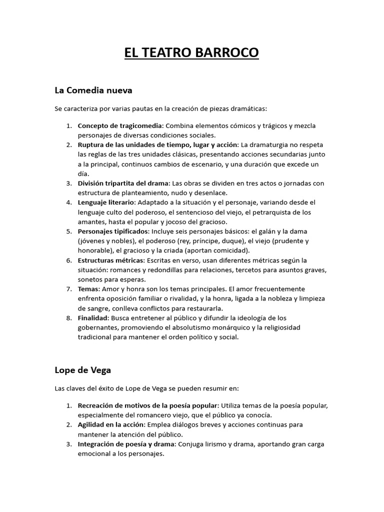 El Teatro Barroco | PDF | Don Juan