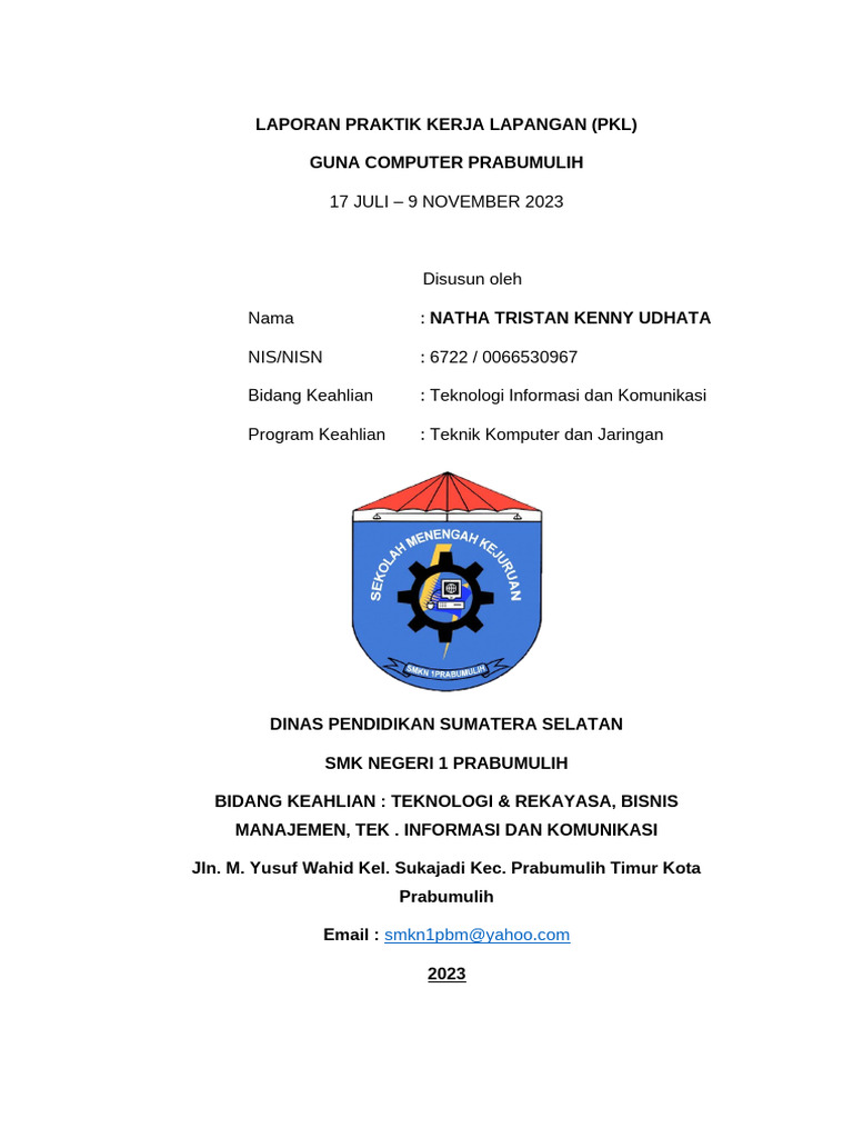 Laporan PKL Natha Revisi Fix | PDF | Seni | Teknologi & Rekayasa