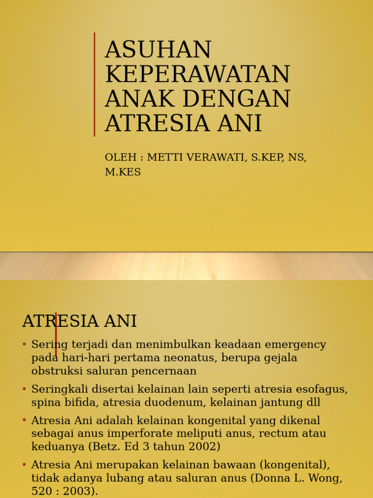 Atresia Ani New | PDF