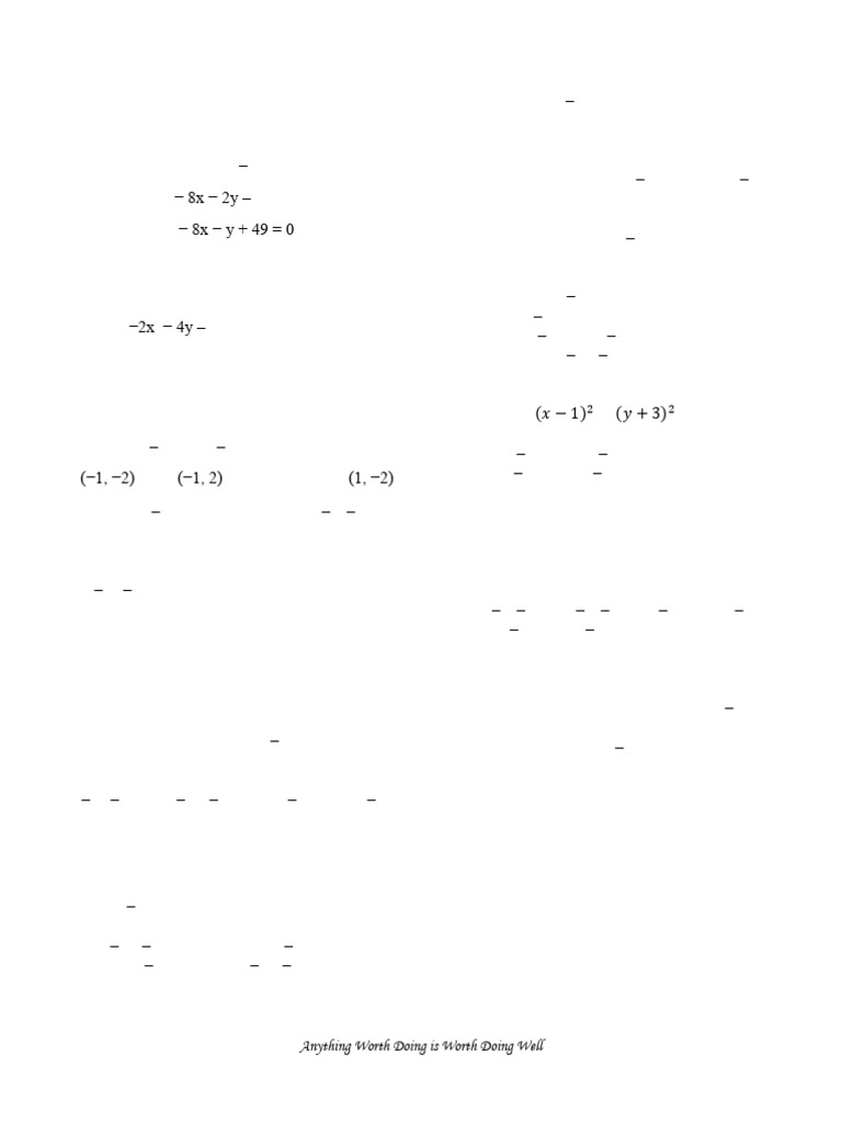 Coordinate Geometry MC Add Math | PDF | Circle | Equations