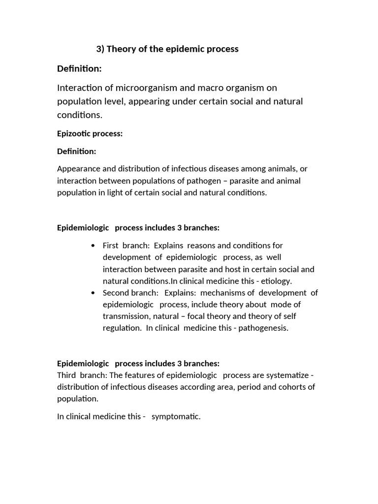 3) Theory of The Epidemic Process | PDF | Epidemics | Infection