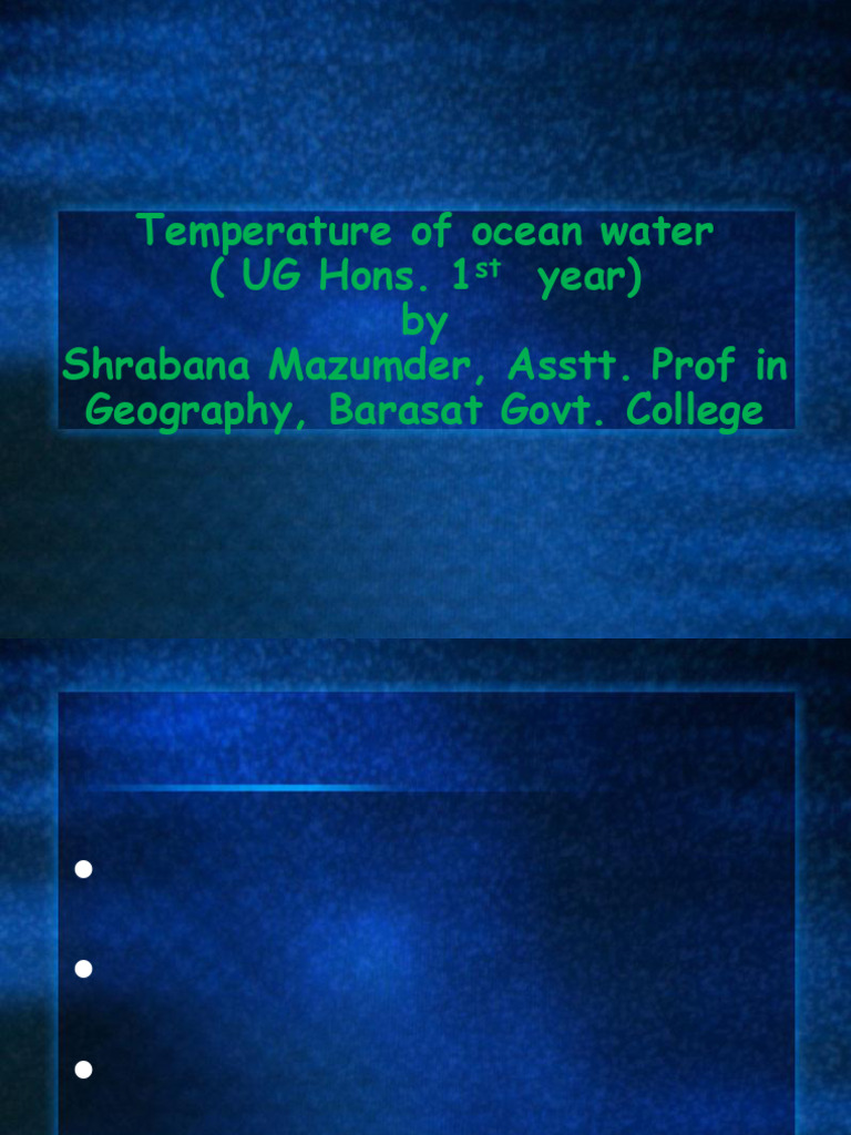 ocean-temperature | PDF | Troposphere | Oceans
