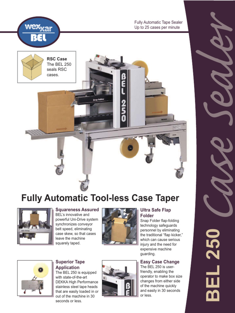 PDF Wexxar Bel Bel250 Case Sealer Shorr Packaging | PDF