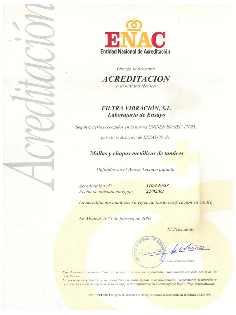Acreditacion ENAC | PDF