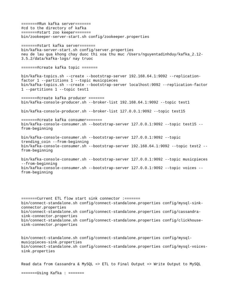 #Run Kafka Server | PDF | Computing | Distributed Computing Architecture