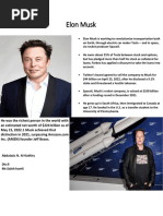 Elon Musk: Early Life and Achievements | PDF | Travel | Young Adult