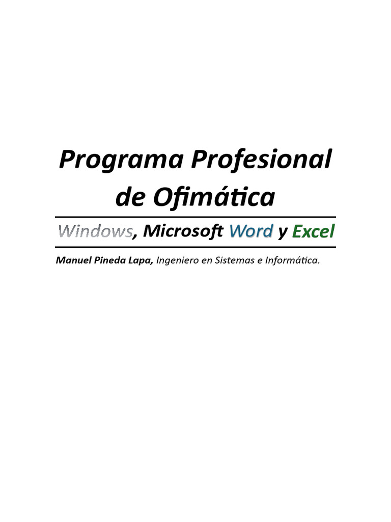 Libro OFIMATICA Basic Manuel Terminado | PDF | Periférico | Microsoft ...