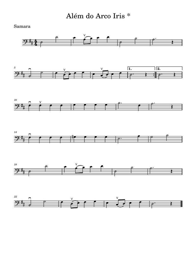 Além Do Arco Iris 2 Cellos-Violoncelo_1 | PDF