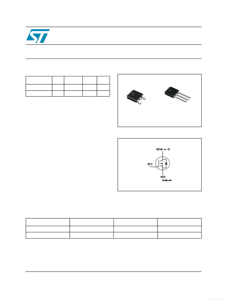 100N03L STMicroelectronics | PDF | Semiconductor Devices | Semiconductors