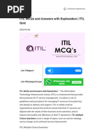 Servicenow Mcqs With Answer | PDF | Menu (Computing) | Application Software