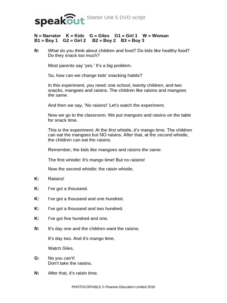 Kids' Snack Experiment | PDF