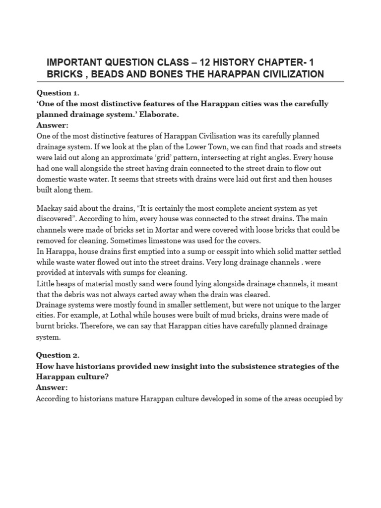 Harappan Civilization: Urban Planning Insights | PDF | Social Science