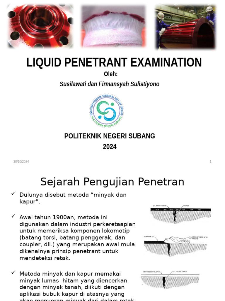 Liquid Penetrant Examination - Polsub | PDF
