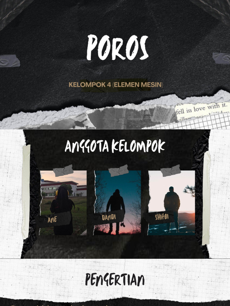 POROS (Kelompok 4 Elemen Mesin) - Dikompresi | PDF