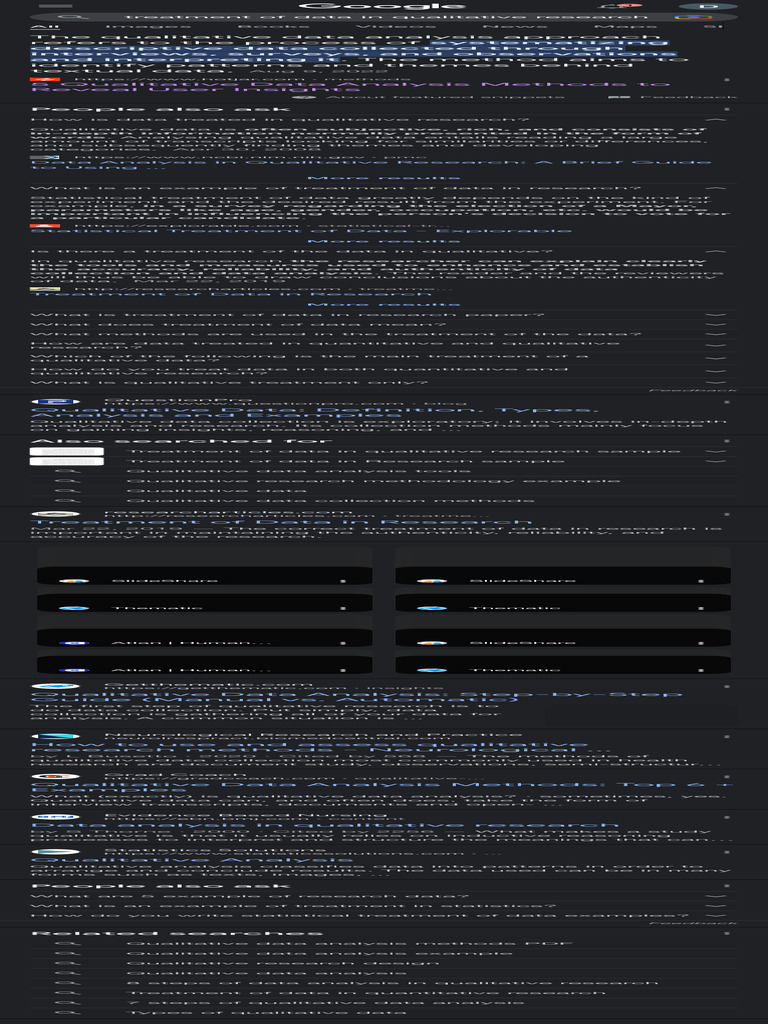 Qualitative Data Treatment Guide | PDF | Qualitative Research | Data