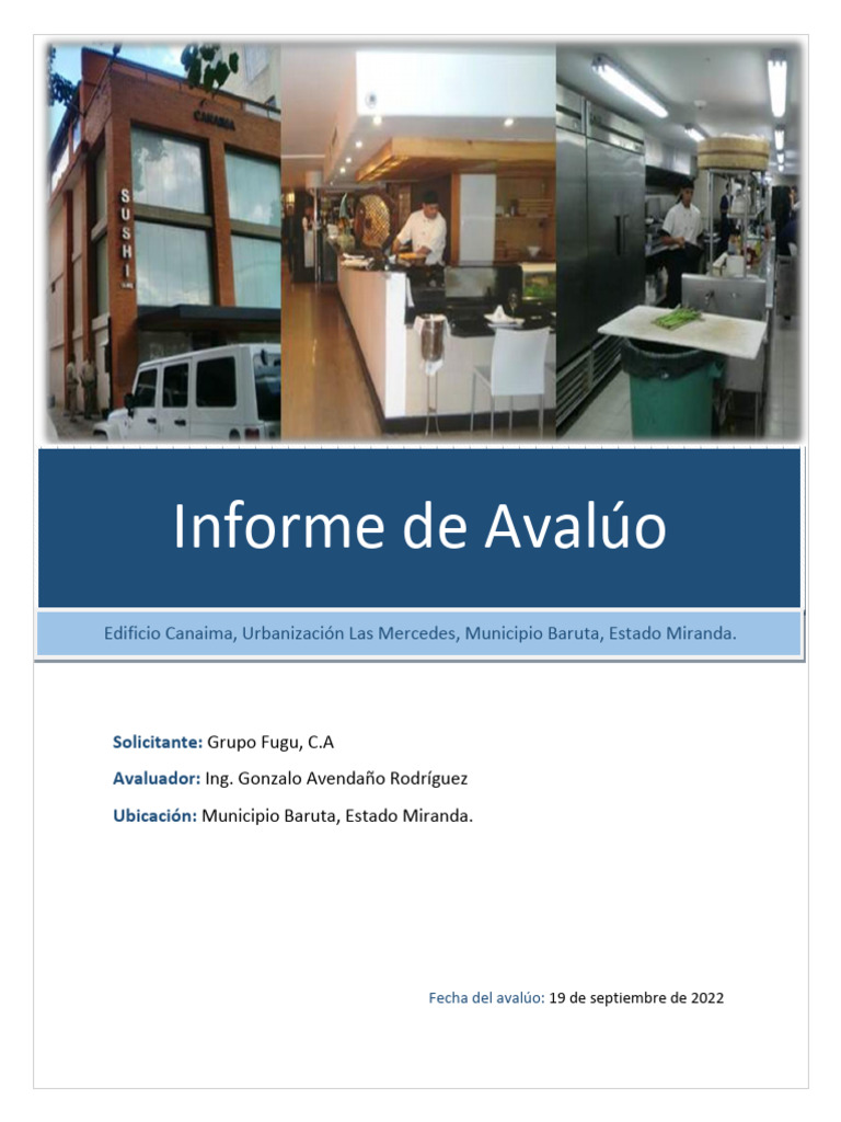 Avaluo Edificio Canaima 2022 | PDF | Tasador | Valoración (Finanzas)