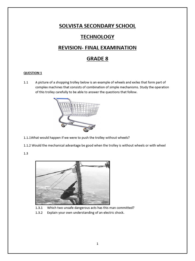 Grade 8 Technology Exam Revision Guide | PDF | Teaching Methods ...