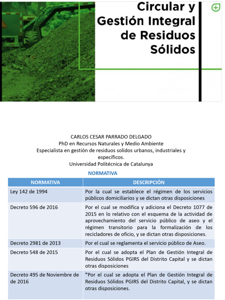 Diagnostico de La Gestion de Residuos en Bogotá | PDF | Residuos | Vertedero