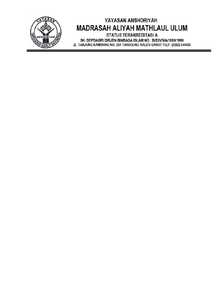 Kop Surat Ulum | PDF