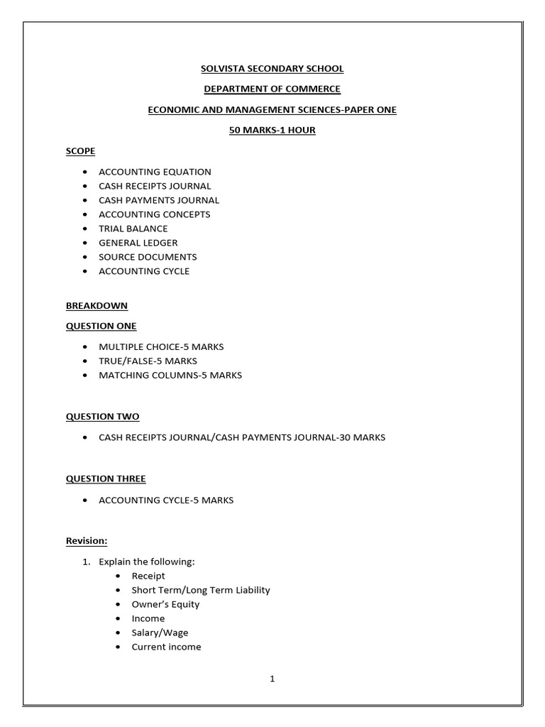 GRADE 8 EMS SCOPE | PDF | Business Economics | Accounting