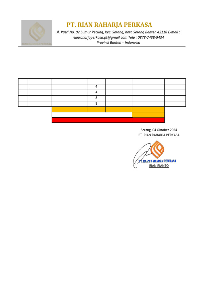 Invoice Alat JL - Purbaya Cilegon | PDF