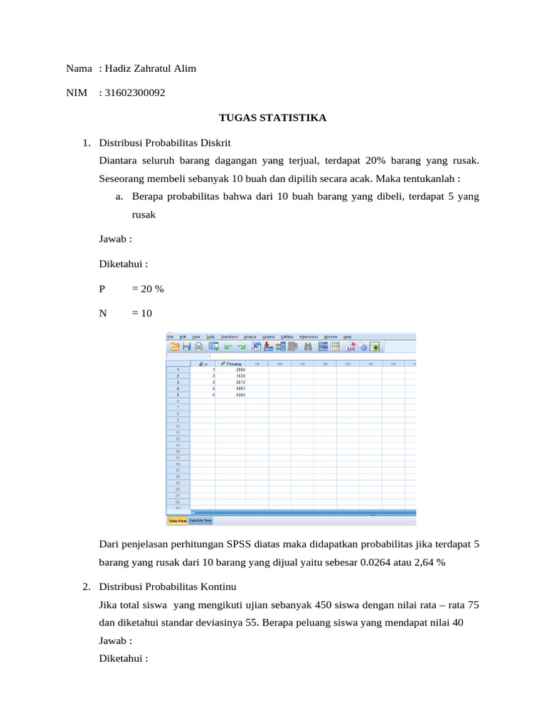 Tugas Statistika | PDF